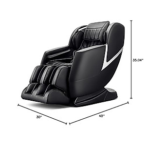 MYNTA 2024 Upgraded 3D Massage Chair, Full Body Massage Chair Recliner with Zero Gravity, Body Scan, Thai Stretch, Heat, Airbags, Bluetooth Speaker, Fully Assembled, MC2100 (Black)