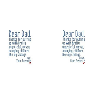 CafePress Dear Dad, Thanks For (Siblings Version) Mug Mugs Ceramic Coffee Mug, Tea Cup 11 oz