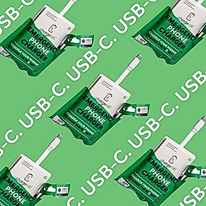 ChargeTab Emergency Portable USB-C Charger – Pre-Charged 3000mAh, Slim & Light, 2-Year Shelf, Compatible w/iPhone 15/16 & Android USB-C Devices (6 Pack)