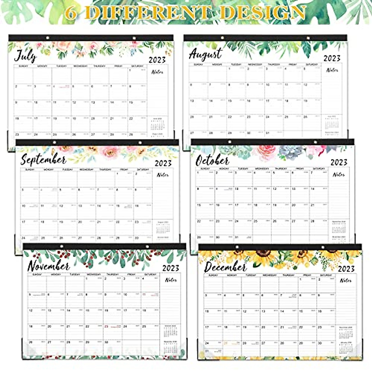 2023-2024 Desk Calendar - Jul 2023 - Dec 2024, 18 Months Large Monthly Desk Calendar, 17" x 12", Desk Pad, Large Ruled Blocks, to-do List & Notes, Best Desk/Wall Calendar for Planning or Organizing