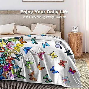 Butterfly Blanket Beautiful Butterfly Throw Blanket Ultra Soft Blankets Lightweight Cozy for Bed Couch Sofa 50"x40"