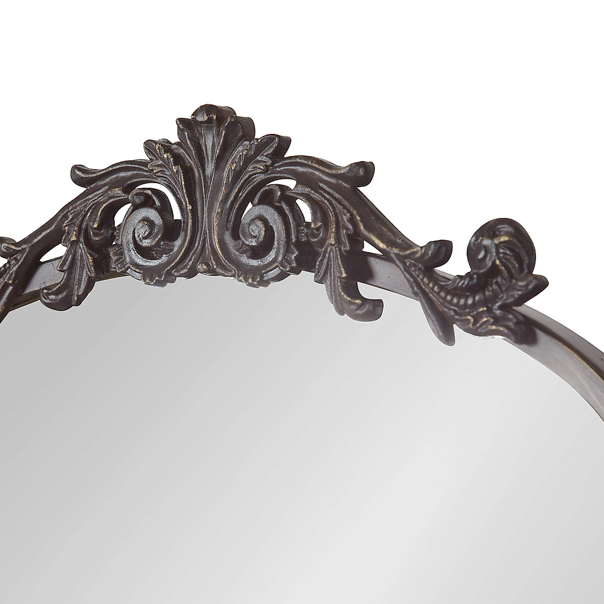 Kate and Laurel Arendahl Traditional Arch Mirror, 19 x 30.75, Antique Bronze, Baroque Inspired Wall Decor