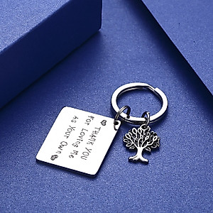 CJ&M Step Parent Keychain,Step Mother Keychain,Step Mom Gift,Step Dad Gift,Mother's Day Gift,Step Dad Keychain