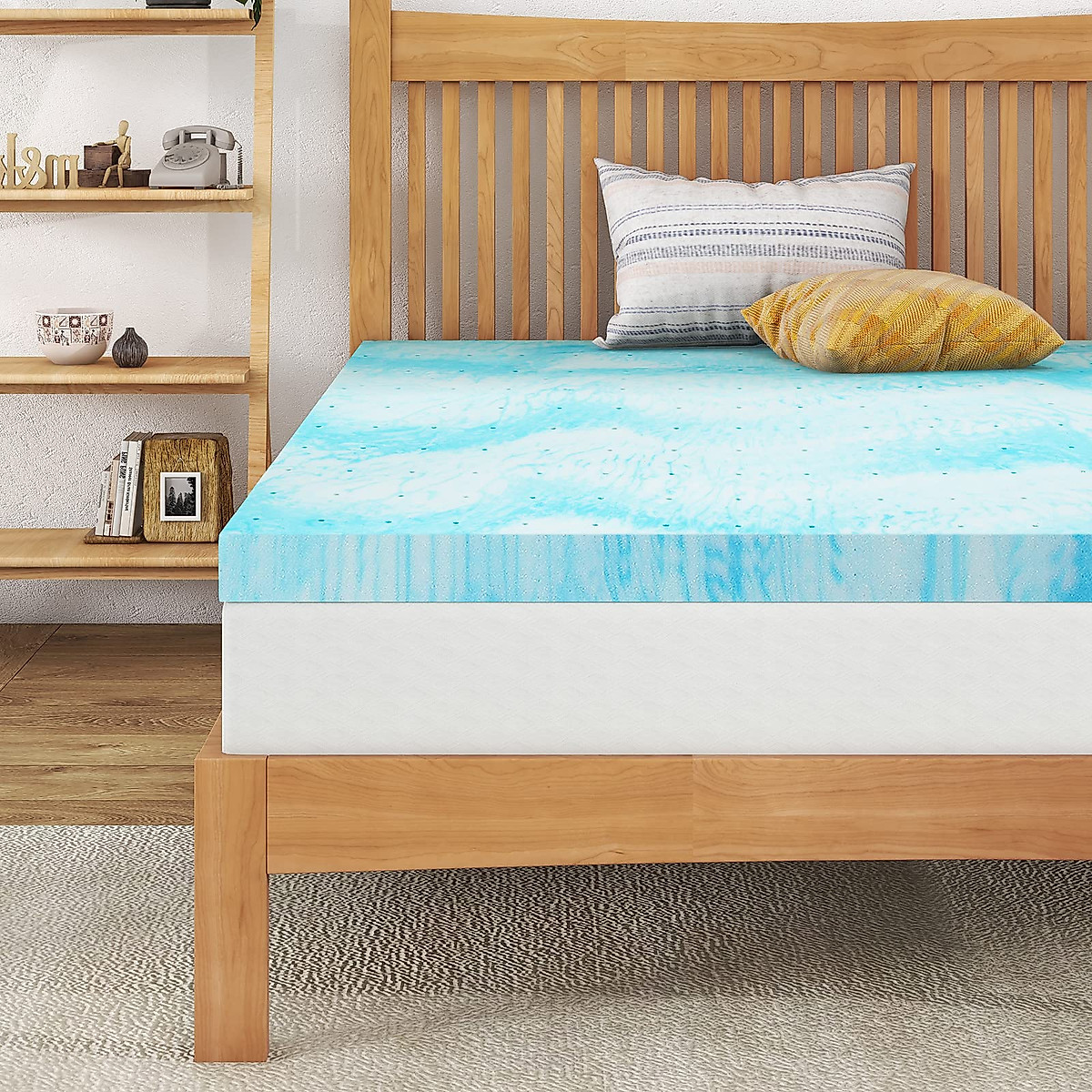 3 Inch Gel Memory Foam Mattress Topper Twin Size, CertiPUR-US Certified