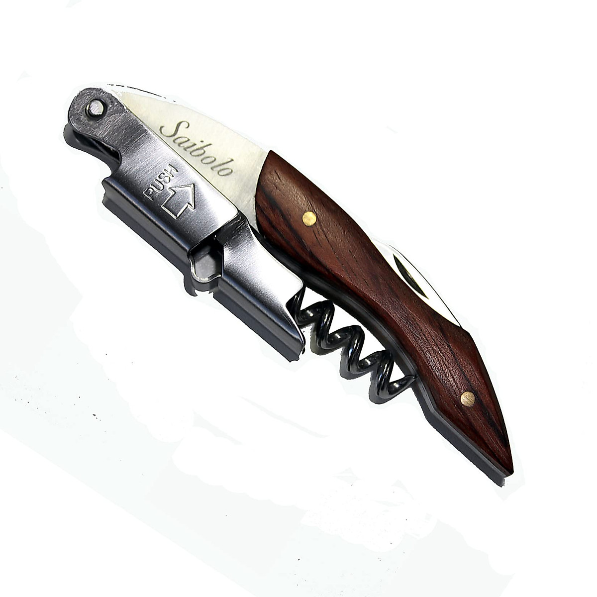 Saibolo wine corkscrew, multifunctional Stainless steel wine beer corkscrew, leather protection gift bag, used by sommeliers, waiters and bartenders and wine hobbyists all over the world