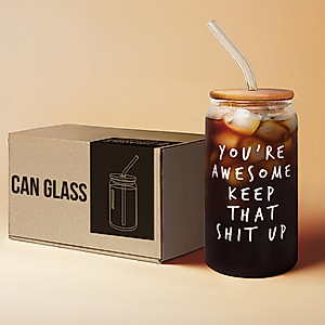 Friendship Gifts for Women Friends - Gifts for Friends Female, Gifts for Best Friends Women, Friend Gifts for Women - Birthday Gifts for Women Friendship, Mothers Day Gifts for Friends - Can Glass