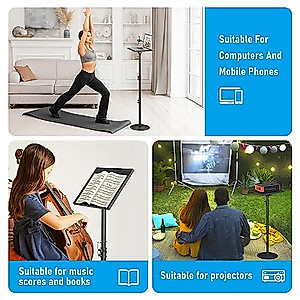 Facilife Projector Stand ,Laptop Floor Stand Adjustable Height 36.3 to 44.3 Inches, Projector Stand Adustable, Laptop Stand, Floor Stand for Home, Office (Only 1 Stand)