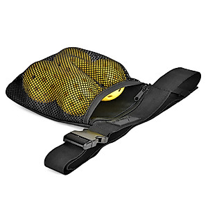 Northwest Coast - Pickleball Bag for Pickleballs - Hold Up to 4 Pickle or 5 Tennis Balls - Adjustable Waist Pouch Holder with Mesh - Accessories for Paddle and Racket Sports - Fits Men, Women, Kids