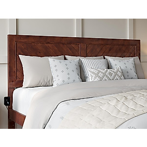 AFI, Canyon King Wood Headboard with Attachable Charger, Walnut