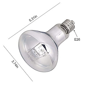 WACOOL UVA UVB Sunlamp Reptile Heat Lamp 100W Reptile Fixture Deep Dome Dual Lamp Fixture