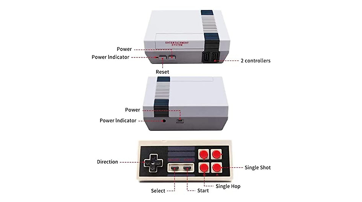 Classic Mini Retro Game Console: 620 Games & HDMI Output