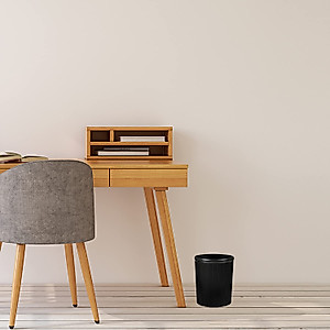 carrotez Bathroom Trash can, Small Trash Can, 2 Gallon, Office Trash can, Black Waste Basket, Plastic Garbage Container Bin for Bathroom, Kitchen, Bedroom, Under Desk, Dorm, Office