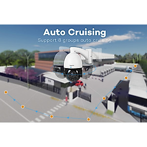 ONWOTE 4K 8MP 20X IP PTZ PoE Security Camera, Smart AI Human Vehicle Detection, Support Auto Tracking, 360° Pan 90° Tilt 20X Optical Zoom, 4.7-94mm Motorized Lens, Auto Cruising, 262-328ft IR IP66