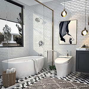 Gabrylly Tub Shower Kit, Tub and Shower Faucet Set with 9-Setting Rain Shower Head and Tub Spout, Single-Handle Tub and Shower Trim Kit, Shower Valve Include,Chrome