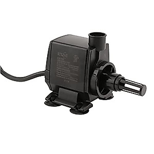 EcoPlus Eco 396 Water Pump Fixed Flow Submersible Or Inline For Aquariums, Ponds, Fountains & Hydroponics - UL Listed, 396 GPH, Black