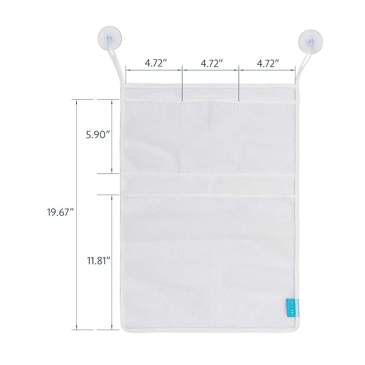 Bath Toy Organisers - Large Size Storage Net Bags for Baby Bathtub Toys - Set of 2-4 Ultra Strong Suction Cups - Bathroom & Shower Caddy Holder - Multi-Use for Kids Toddlers