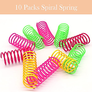 LASOCUHOO Cat Toys, 30PCS Interactive Cat Toy Pack Including Cat Crinkle Balls, Cat Sparkle Balls, Spiral Springs for Most Cats