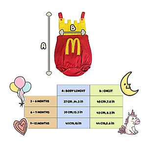 My Cotton Baby Mc Donald's Cotton Baby Salopette, Jumpsuit With Tshirt For Newborns & Infants - 2 Pack Cotton Baby Romper For Unisex, Multicolor, 9-12 Months