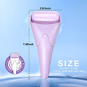 Teenitor Purple Ice Roller for Face, Anxiety Relief Items, Ice Face Roller Skin Care, Cold Face Roller for Puffiness, Face Roller Freezer Facial Massager Skin Care Tools