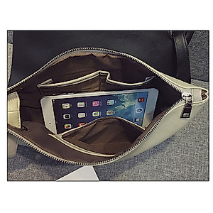 Mily Oversized Clutch Bag Purse Envelop Clutch Chain Tote Shoulder Bag Handbag Foldover Pouch Gray