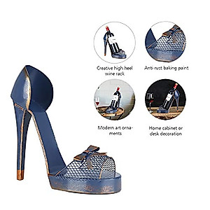 Tooarts Wine Holder High Heel Shoe Shape Bottle Holder Stylish Wine Rack Home Wedding Party Decor Ornament Gift