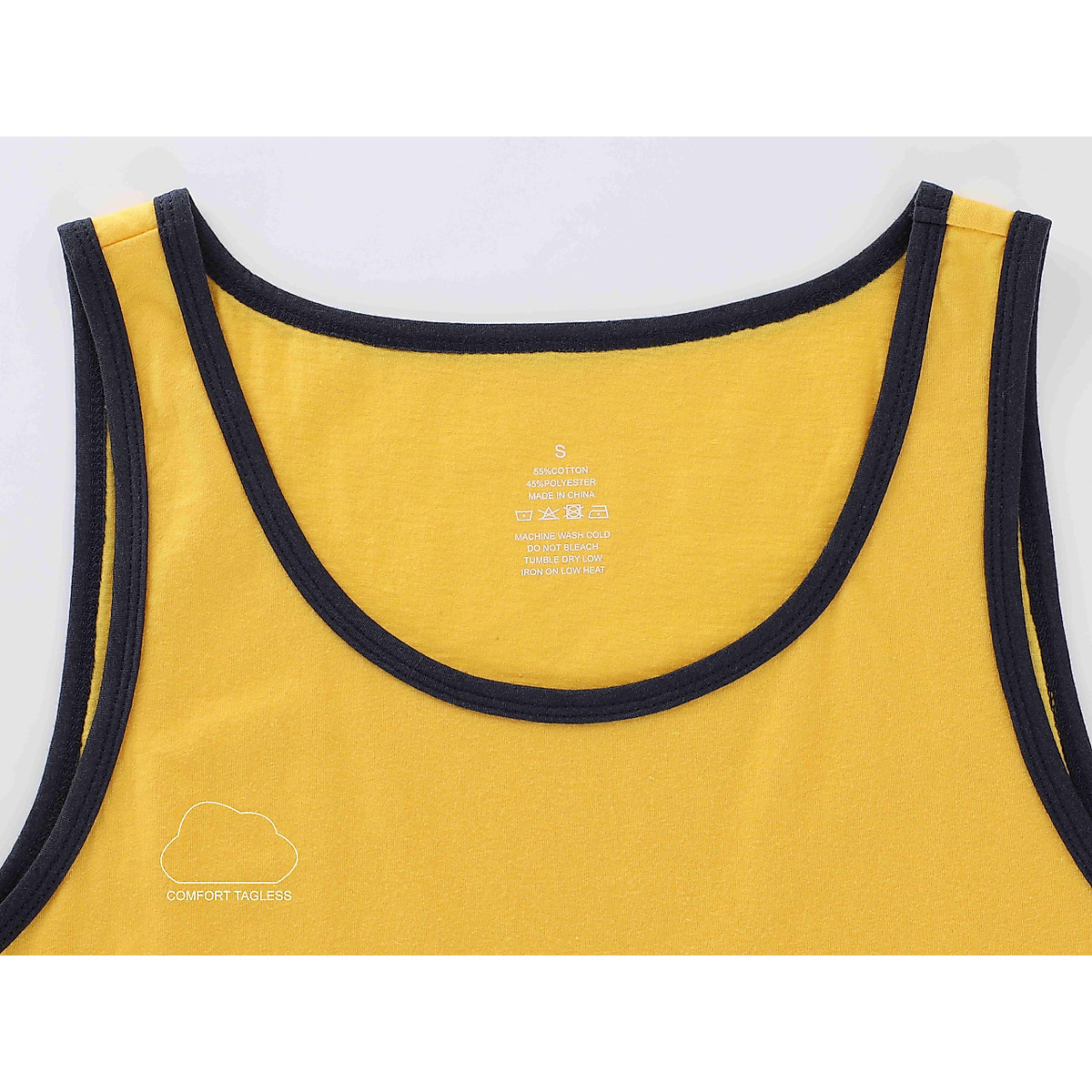 Vetemin Mens Premium Basic Solid Vintage Athletic Active Sports Jersey Tank Top Casual Shirts H.Oatmeal/Rusty L