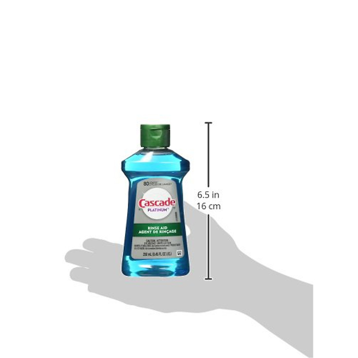 Cascade Platinum Dishwasher Rinse Aid, 8.45 fl oz (Packaging May Vary)