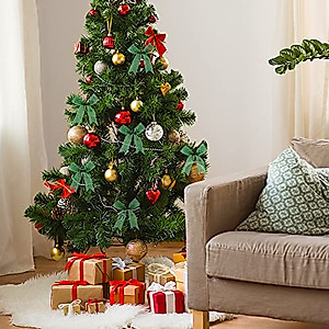 Green Sheer Ribbon, 50 Yards 1-1/2 inch Wide Shimmer Sheer Organza Ribbon for Bow Making, Gift Wrapping, Box Packaging, Crafting, Christmas Decoration and More