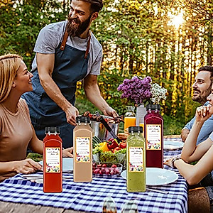 Dabacc Juice Bottles, 45Pcs 12oz Plastic Juice Bottles with Caps Airtight Reusable Clear Empty Water Containers Includes Label Funnel Brush for Juicing Drinking Beverage Smoothies Fridge（12oz）