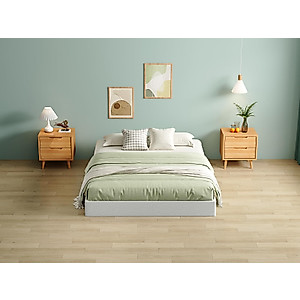 AROMUSTIME 7 Inch Box Spring Queen,Black Heavy Duty Metal Mattress Foundation/Easy Assembly/Non-Slip/No Noise/Easy Clean Fabric Cover