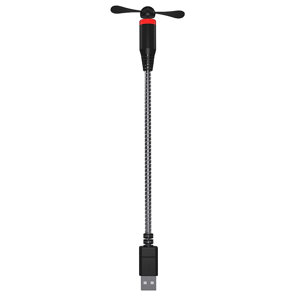 YMHML 2Pack USB Fan, Mini USB Desktop Fan with Flexible Neck, Superstatic Micro High Speed Fan, Super Quiet, Strong Wind, Good Texture Compatible for Desktop PC Computer Laptop Notebook Tablet, Summer Accessories (Black)