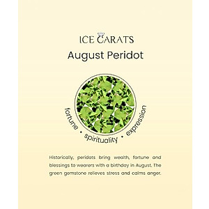 IceCarats 10K White Gold Diamond Green Peridot Ring Gemstone Band April August Birthstone Jewelry Size 6