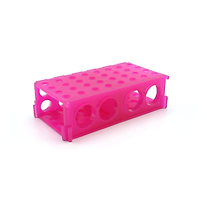 Heathrow Scientific HS29022D 4 Way Tube Rack, Polypropylene, Pink (Pack of 5)