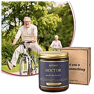 Retired Doctor Gifts 2023 - 9oz Soy Candle ; Retirement Gifts for Doctors, Retiring Doctor Gifts for Men and Women, Appreciation Gifts for Retired Female Dr, MD, Surgeons, Farewell Gift for Doctor