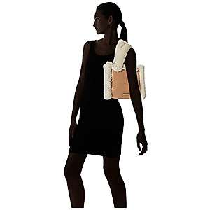 Madden Girl Faux Fur Tote-Tan & White, Tan