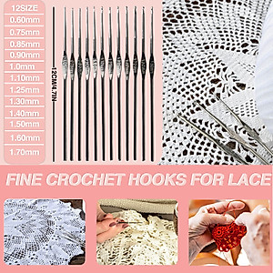 58 Pcs Crochet Set Kit, Crochet Kit for Beginners Adults, Travel Crochet Hook Case, Including Different Crochet Hooks and 5 Color Yarn Balls, Knitting Kit Crocheting Kit, Knitting and Crochet Supplies