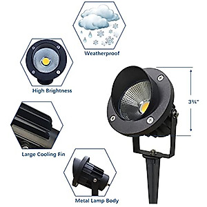 TOVEENEN LED Color Landscape Outdoor Spotlight - 120V 25W Remote Waterproof Spot Lights for Yard Garden Tree House Halloween Christmas Lighting