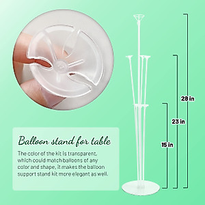 Sharlity 6 Sets Balloon Stand Kit Table Balloon Stand Holder for Graduation Birthday Baby Shower Wedding Anniversary Party Decorations
