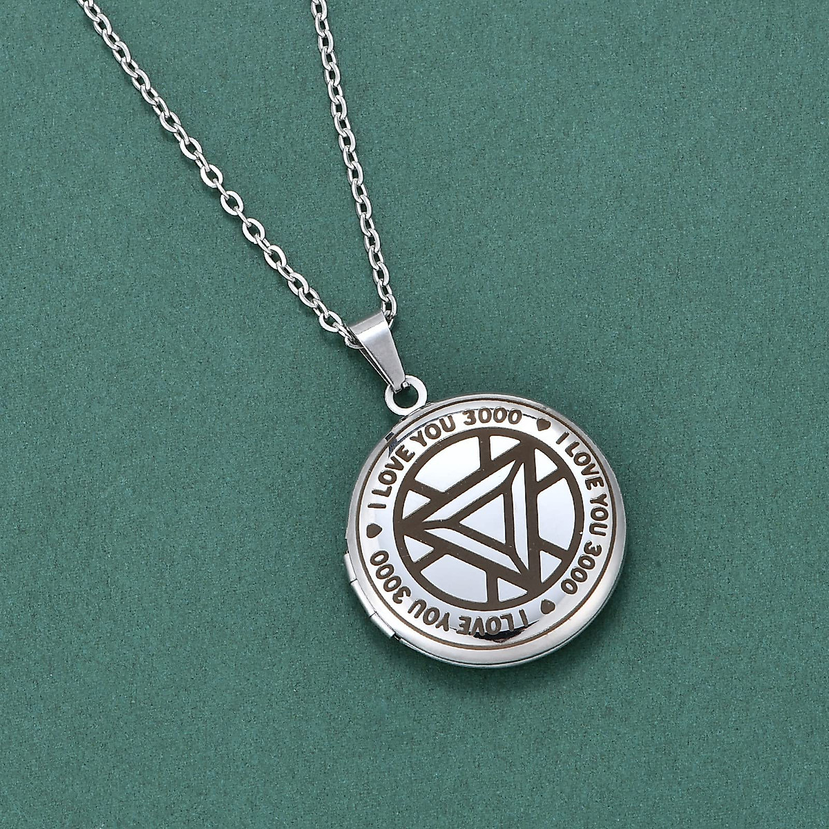I Love You 3000 Gift for Daughter Son Dad Mom Marvel Avenger Fans Gifts Boyfriend Girlfriend Anniversary Locket That Holds Pictures for Husband Wife Iron Man Gift Couple Birthday Gift for Her Him