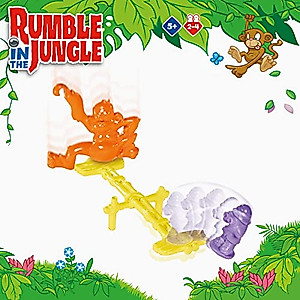 TOMY Rumble in The Jungle — Marble Run Family Board Game for Game Night — Fun Board Games for Kids — Ages 5+, Multicolor