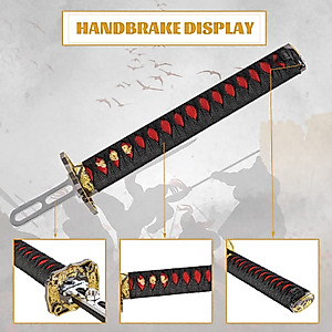 YESHMA 64 Bit USB Katana Handbrake Samurai Sword PC Handbrake Compatible with G25/27/29/920 T500 T300,Professional Gaming Peripherals Using for Racing Games(Without Clamp)