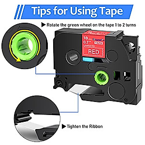 USUPERINK 1PK Compatible for Brother P-Touch Label Maker Tape TZe-445 TZ-445 TZe445 TZ445 White on Red 18mm 3/4 inch 0.7'' x 26.2ft Laminated TZe TZ Label Tape for PT-D600 D400 D450 H300