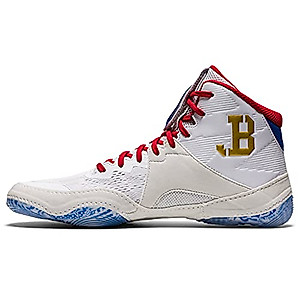 ASICS Men's JB Elite IV Wrestling Shoes, 10.5, White/Rich Gold