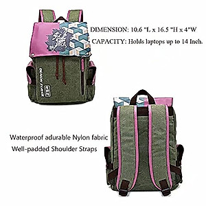 KOOPPET Japanese Anime Backpacks Canvas Shoulders bag 3D Print Daypack Schoolbag Laptops Back Pack for Anime Fans Backpack Unisex Kid's Laptop, Tomioka Giyuu