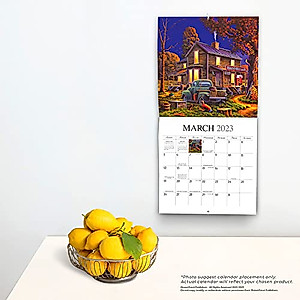 Vintage Country | 2023 12 x 24 Inch Monthly Square Wall Calendar | Featuring Artwork by Lynn Garwood | Hopper Studios | Cars and Trucks Artist