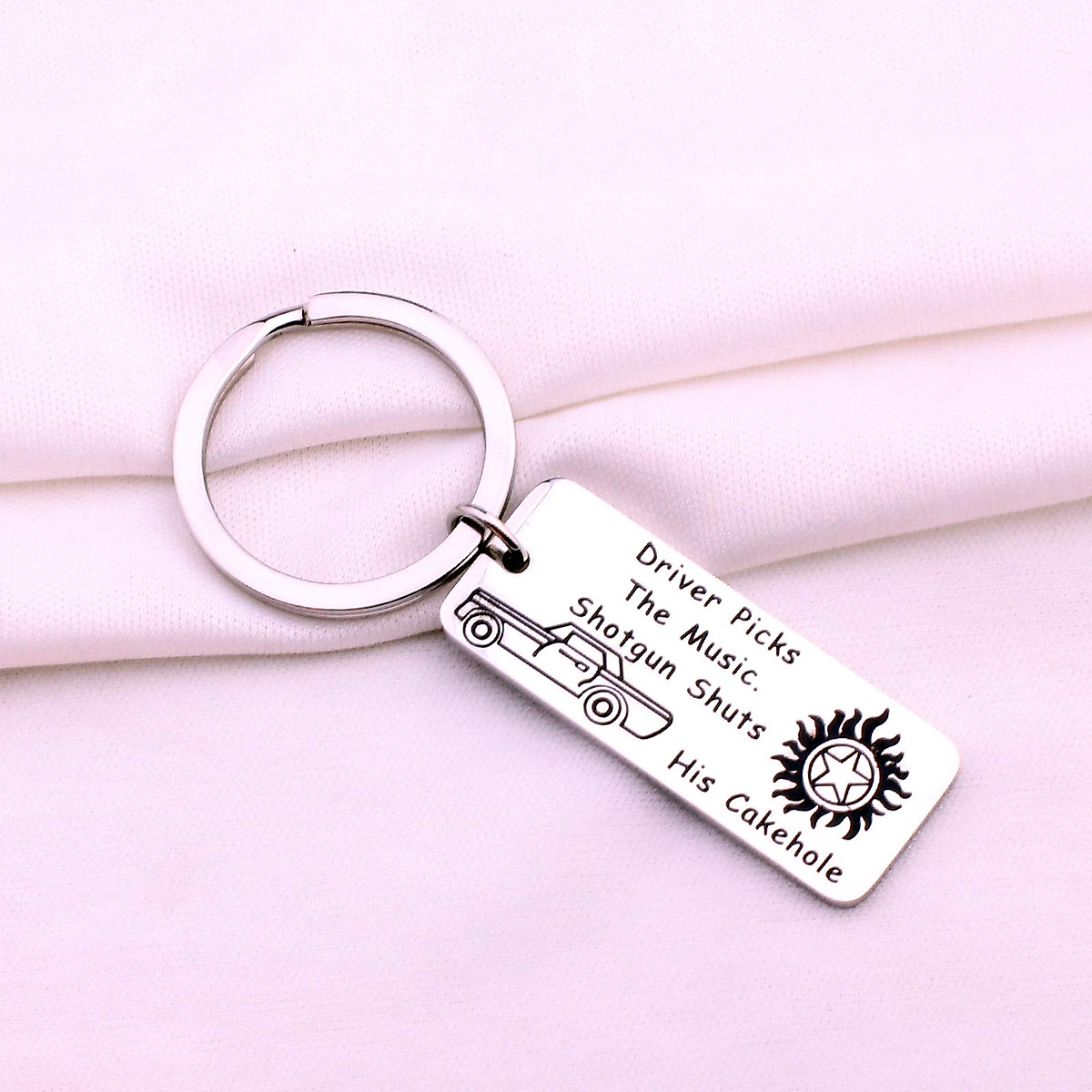 Supernatural Inspired Keychain Gift Driver Picks The Music Shotgun Shuts His Cakehole Keychain (Keychain)