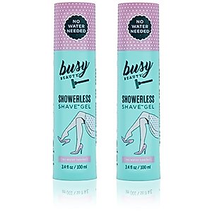 Shave Gel/Cream by Busy Beauty (Pack of 2) | Shaving Cream for Women | Shave Without Water | Razor Shaving Cream,Lotion, Bikini Area,Travel Size Bottle,Natural, Moisturizer,Sensitive Skin 2x3.4 Ounce