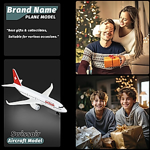 Sky Trek Model Airplanes Swiss Airplane Airlines Plane Aircraft Model for Display Collection