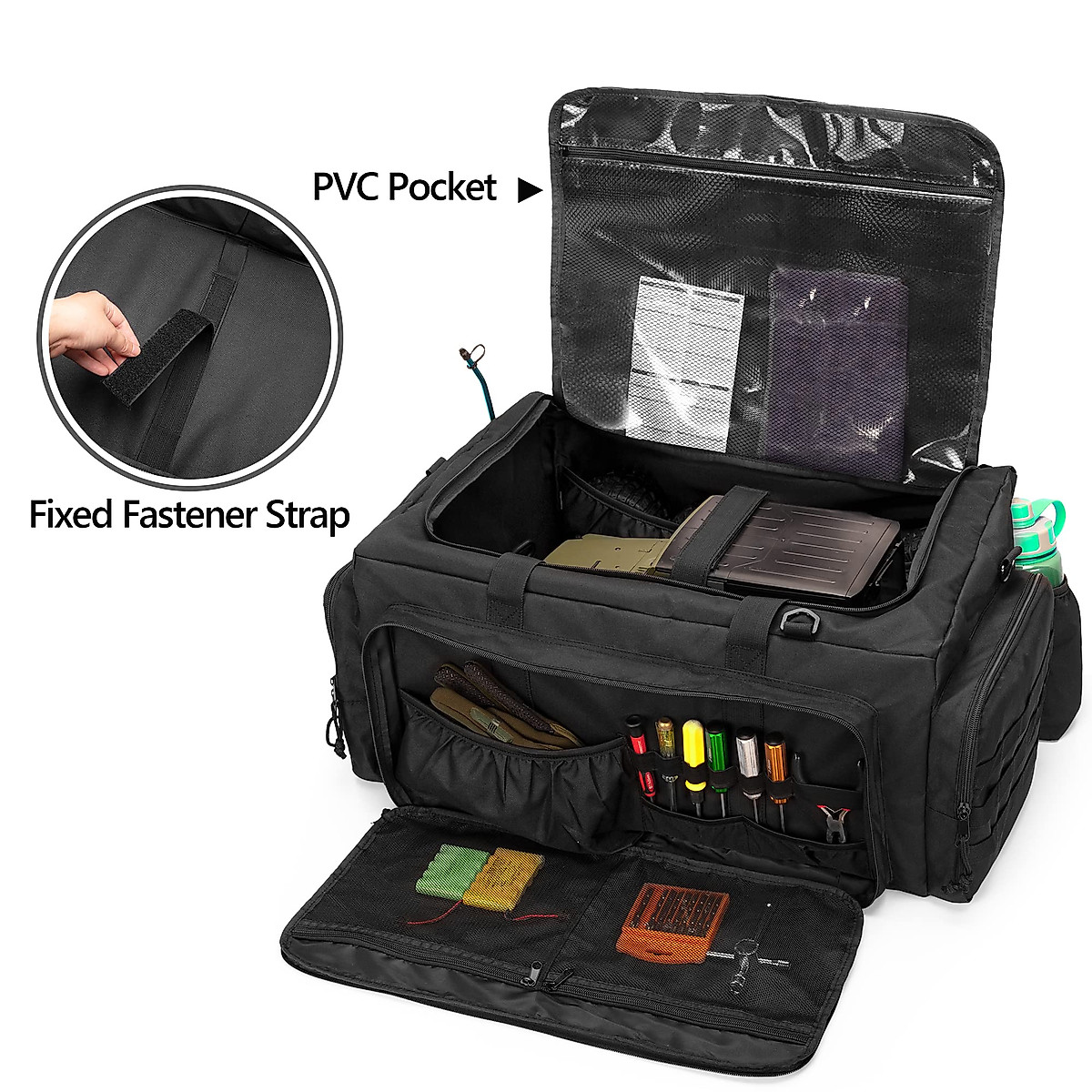 GOBUROS RC Car Bag for 1/8 and 1/10 Car, RC Carry Case Compatible with Traxxas 1/8 Car, Multi-Pockets to Store Tools and Other Accessories, Adjustable Shoulder Strap for Easy Carrying (Patent Design)