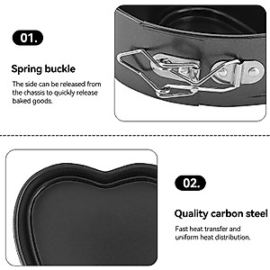 4-Inch Springform Pans Set, 4 Pack Non-Stick Cheesecake Pan, Leakproof Cake Pan, Removable Bottom Baking Pans, for Mini Cake, Pizzas and Quiches, Cheesecakes, Birthday Cake, Heart Shape